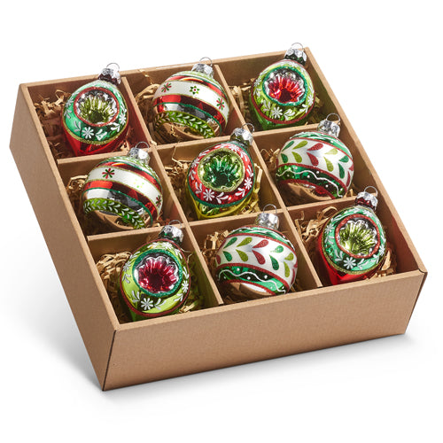Vintage Box of Ornaments set of 9 – Peace of Mind Designs