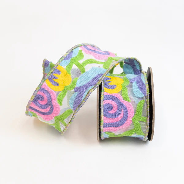 Pastel Multi Floral Ribbon – Peace of Mind Designs