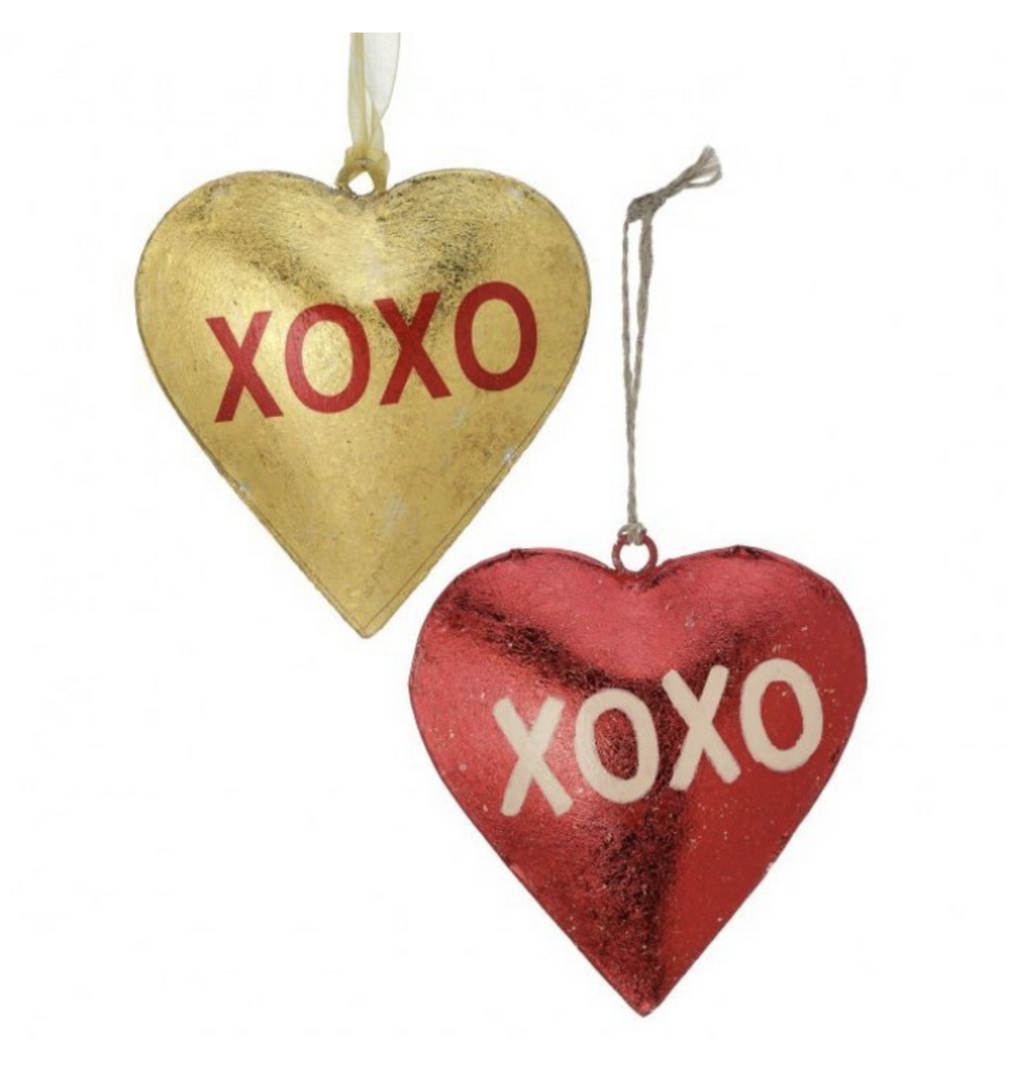 Metal "XOXO" Heart Ornament - 2 Colors to Choose from – Peace of Mind ...