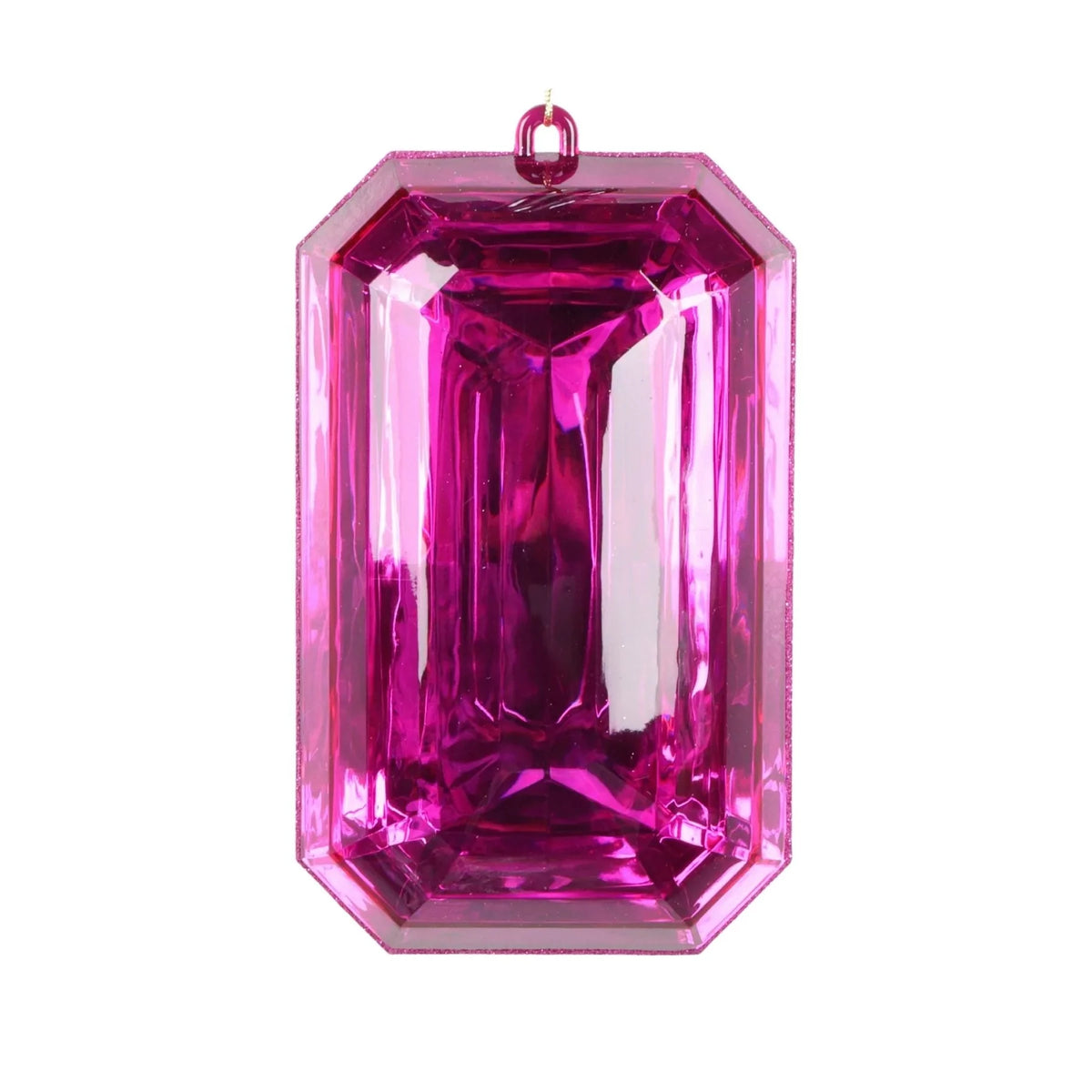 Fuchsia Rectangle Jewel Ornament 8" – Peace of Mind Designs